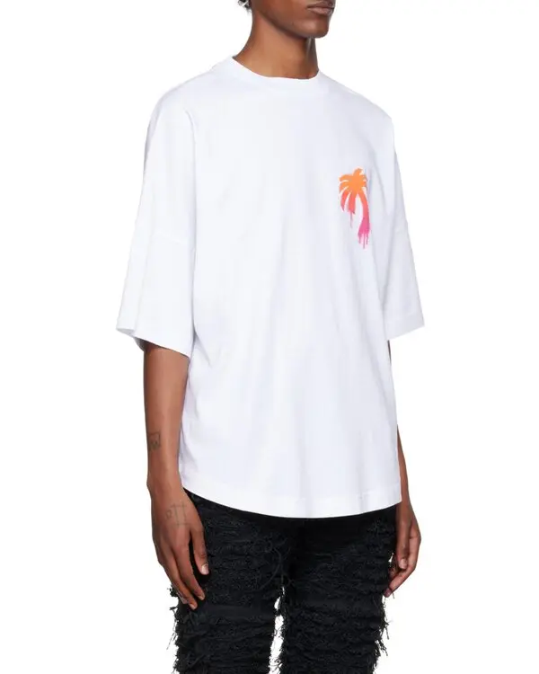Palm Angels Spray-effect Logo-print T-shirt