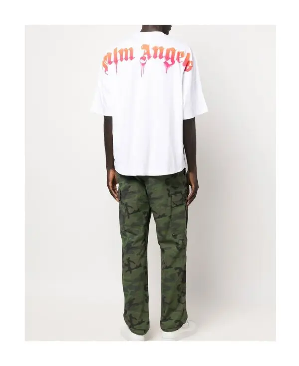 Palm Angels Spray-effect Logo-print T-shirt