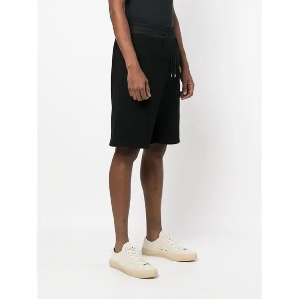 Saint Laurent Logo Embroidered Drawstring Shorts - Black