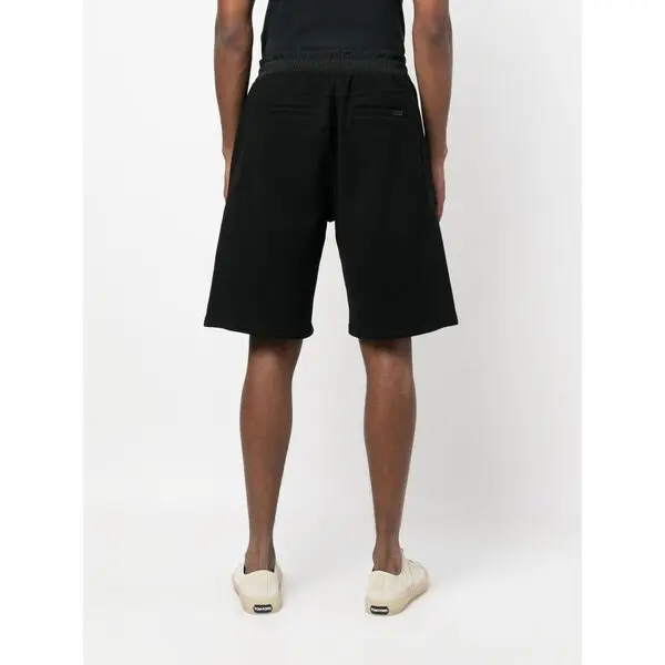 Saint Laurent Logo Embroidered Drawstring Shorts - Black