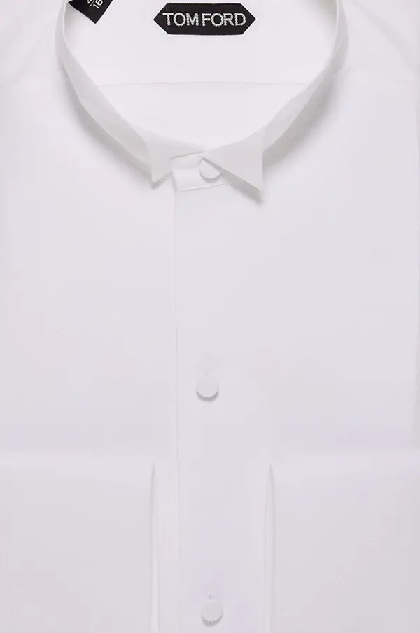 TOM FORD Cocktail Voile Evening Slim Fit Shirt - White