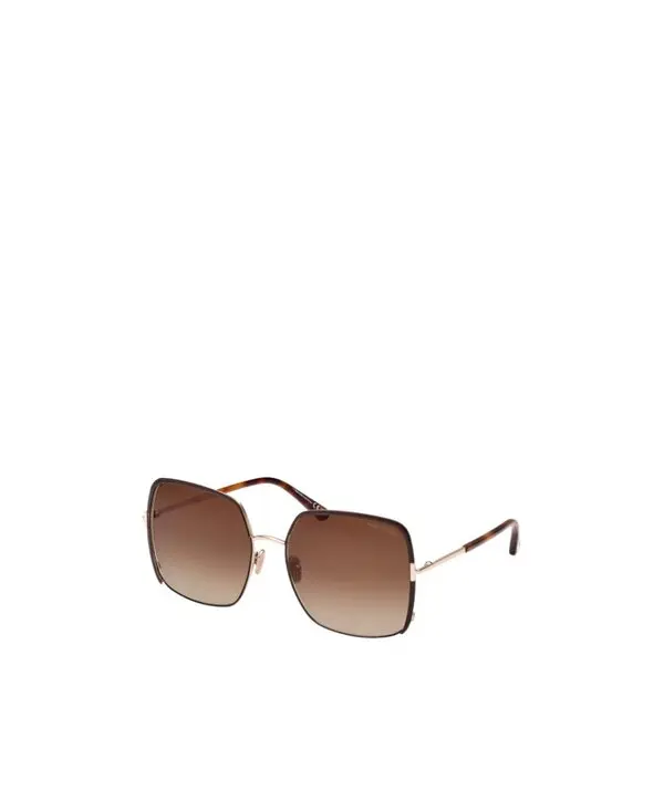 TOM FORD Logo Sunglasses - Brown