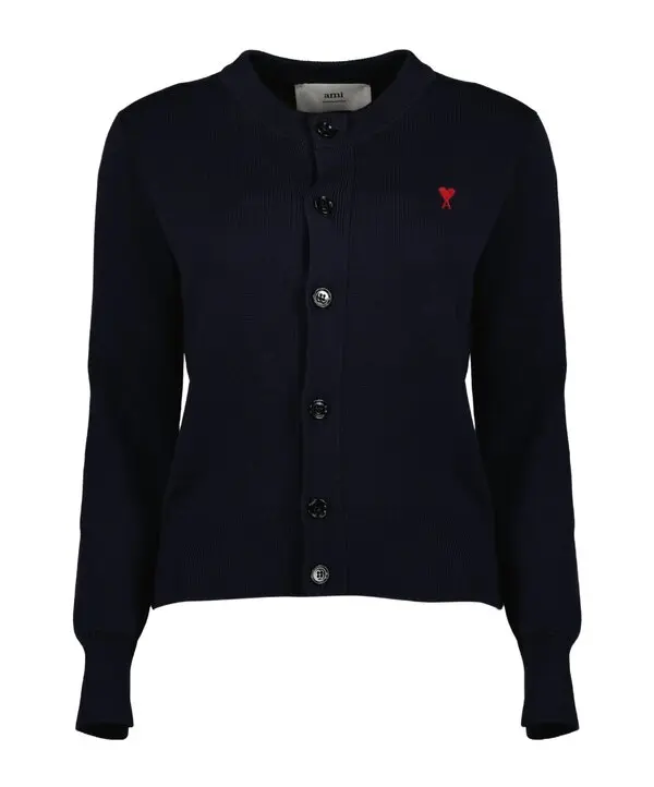 AMI Paris De Coeur Knitted Cardigan
