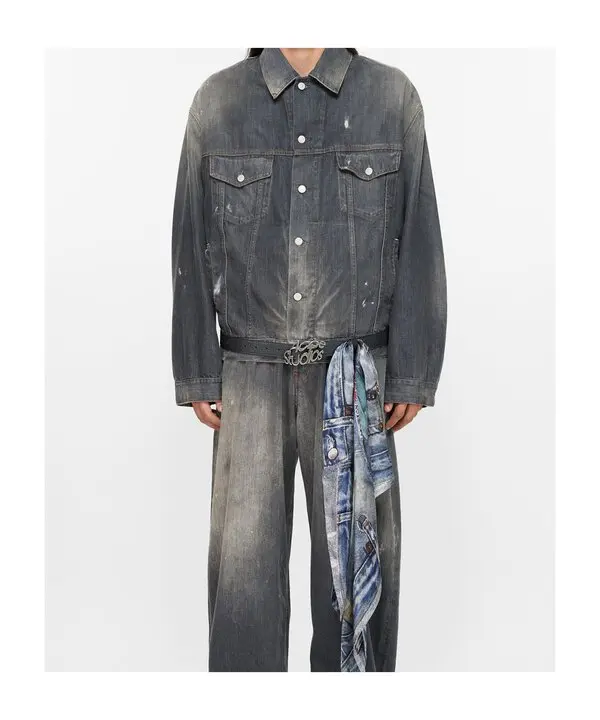 Acne Studios Distressed Denim Button-up Jacket