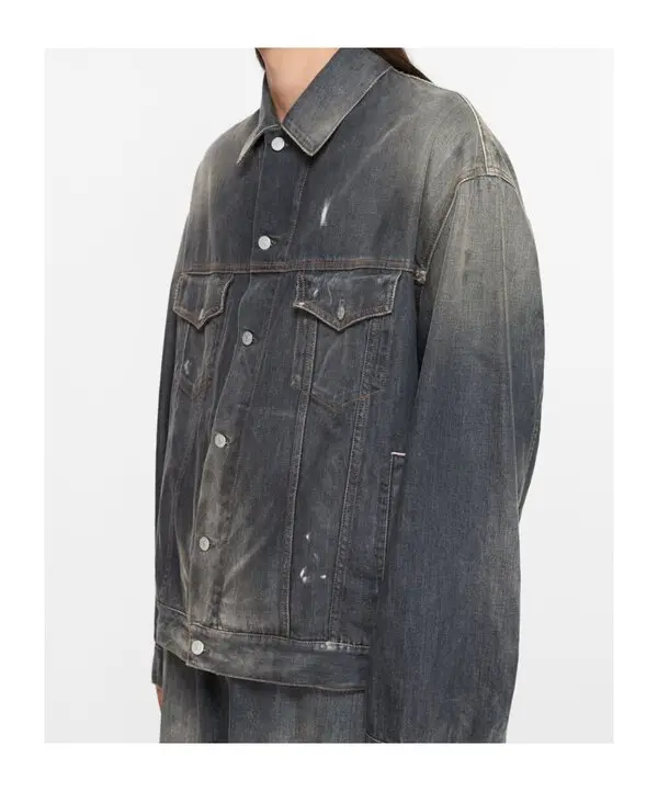 Acne Studios Distressed Denim Button-up Jacket