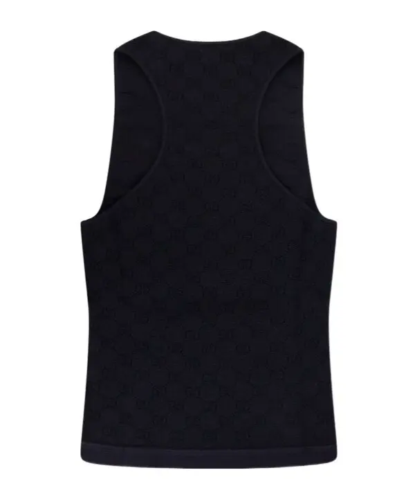 Gucci Gg Jacquard Sleeveless Knitted Top