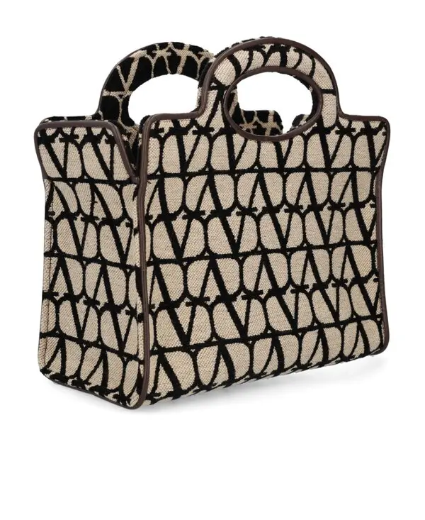 Valentino Garavani La Troisième Toile Iconographe Small Tote Bag - Black