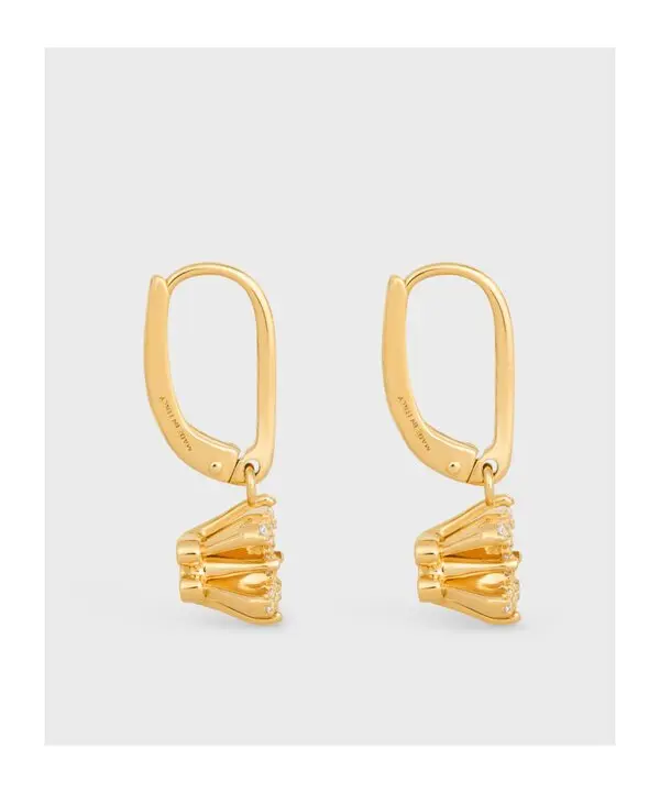 Celine Triomphe Solitaire Sparkle Earrings In Brass