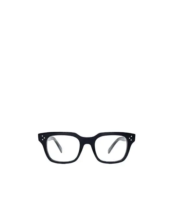Celine Logo Flat Mirror Eyeglasses - Black