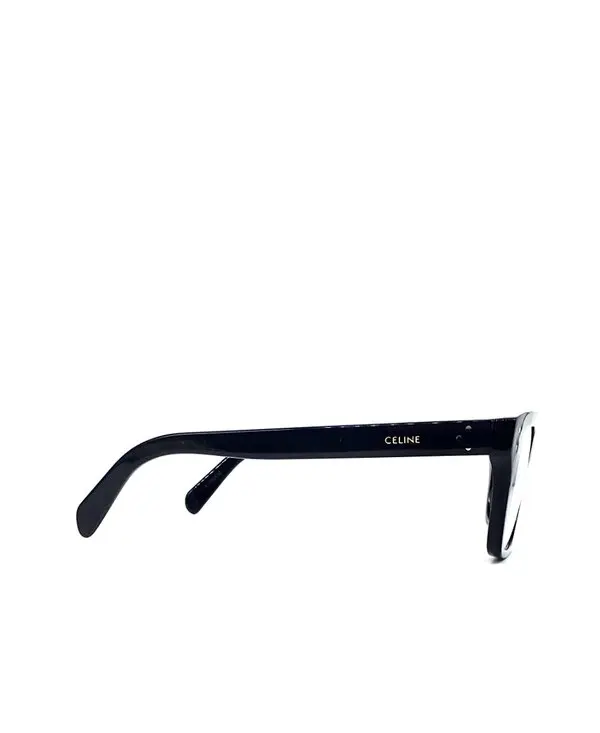 Celine Logo Flat Mirror Eyeglasses - Black