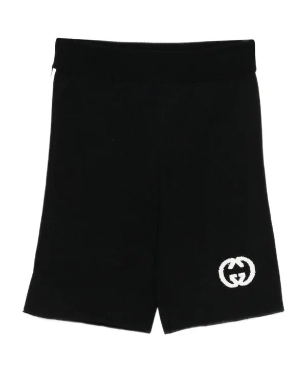Gucci Ribbed Gg Intarsia Knit Shorts