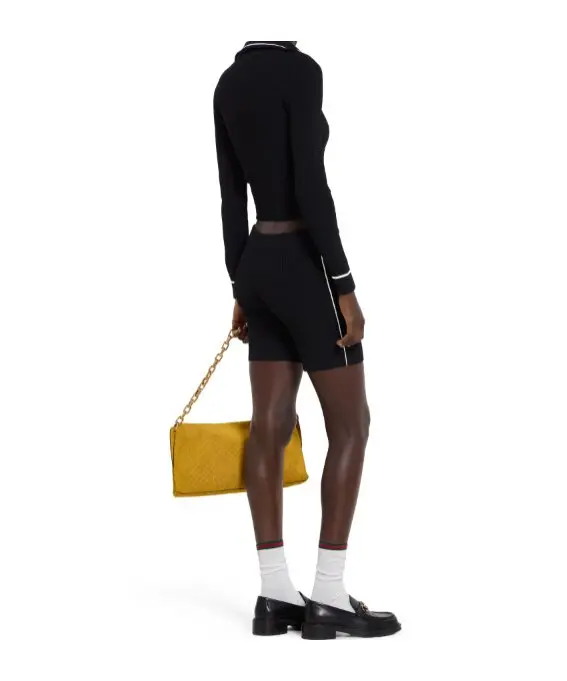 Gucci Ribbed Gg Intarsia Knit Shorts
