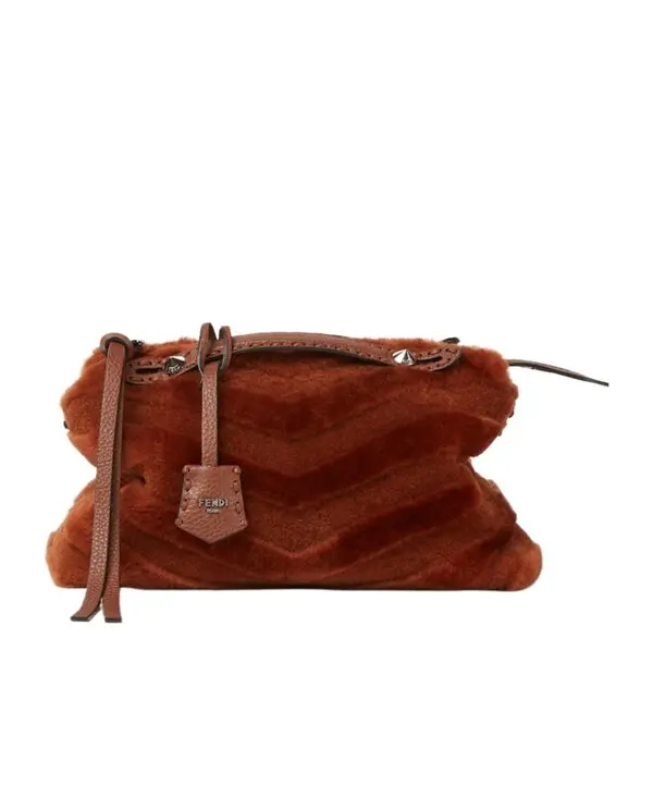 Fendi Selleria Medium Tote Bag - Rust-red