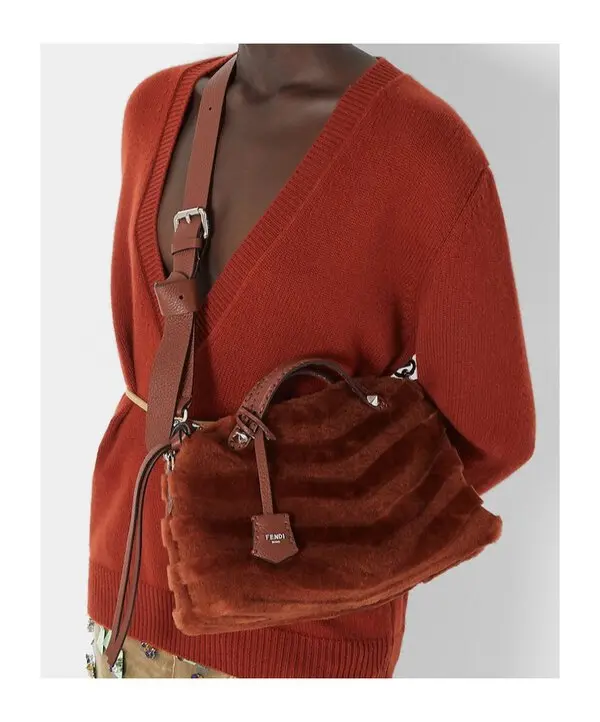Fendi Selleria Medium Tote Bag - Rust-red