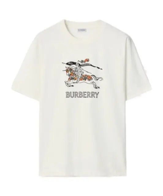 Burberry Ekd Sketch Crewneck T-shirt - Chalk White