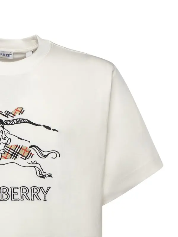 Burberry Ekd Sketch Crewneck T-shirt - Chalk White