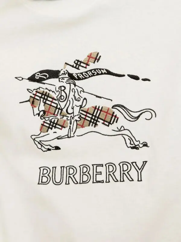 Burberry Ekd Sketch Crewneck T-shirt - Chalk White