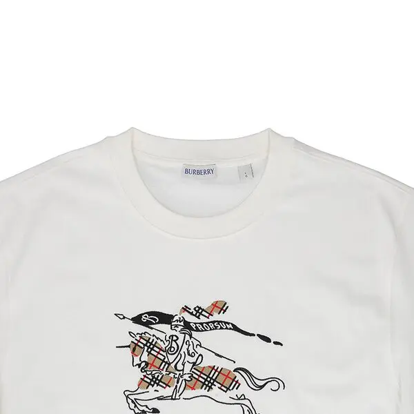 Burberry Ekd Sketch Crewneck T-shirt - Chalk White