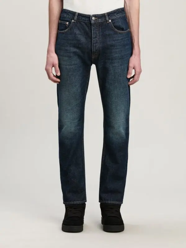 Palm Angels Straight Leg Jeans - Black