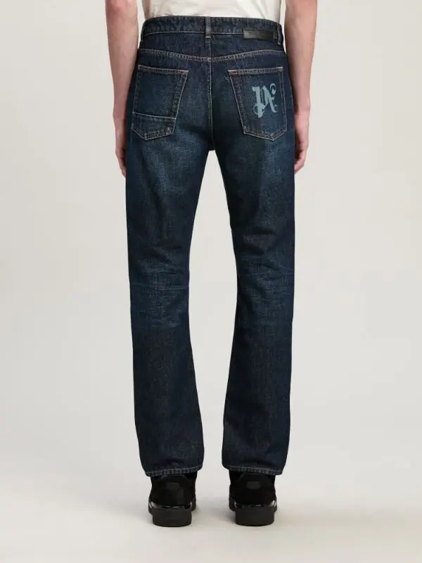 Palm Angels Straight Leg Jeans - Black