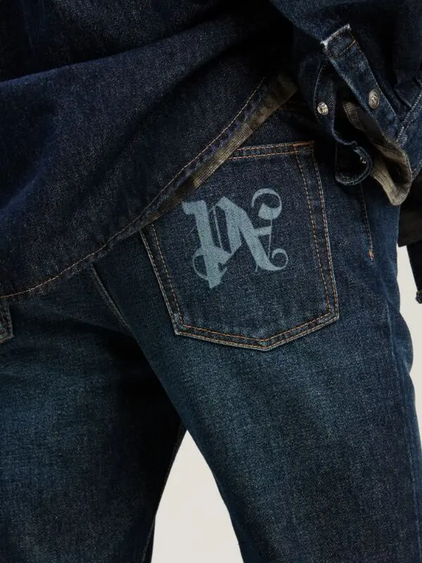 Palm Angels Straight Leg Jeans - Black