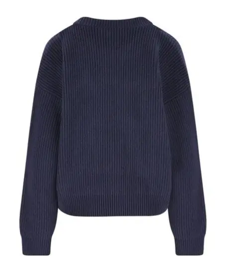 Celine Ribbed Wool Crew Neck Sweater