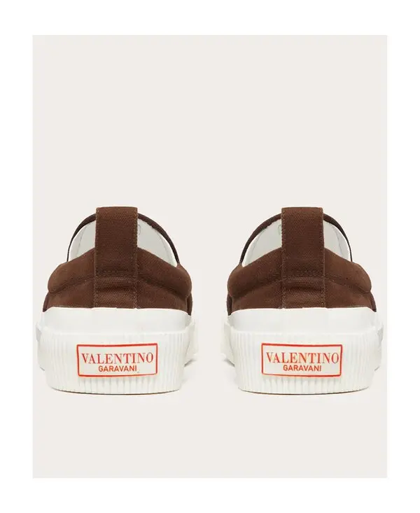 Valentino Garavani Vltn Printed Slip-on Sneakers - Brown