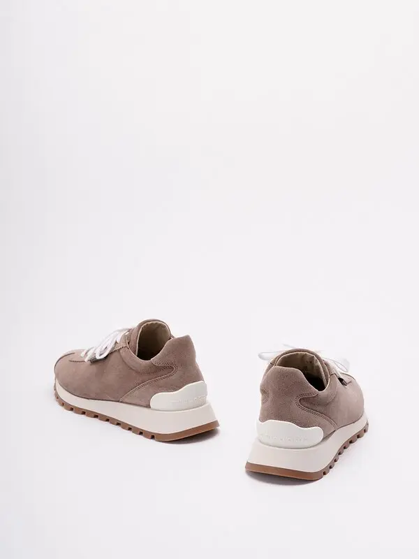 Brunello Cucinelli Round Toe Lace-up Sneakers - Multicolor