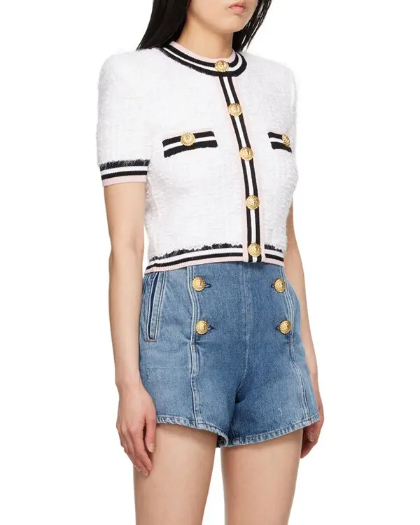 Balmain Monogram Knit Cardigan