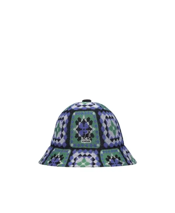 KANGOL Crocheted Logo Bucket Hat - Blue