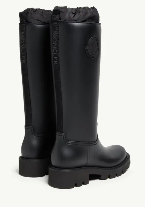 Moncler Kickstream High Wellington Boots - Black
