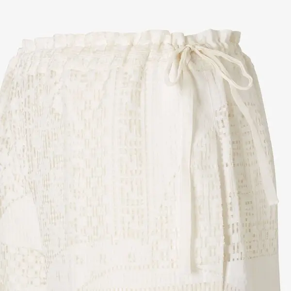 Fendi Patchwork Motif Wide-leg Drawstring Pants