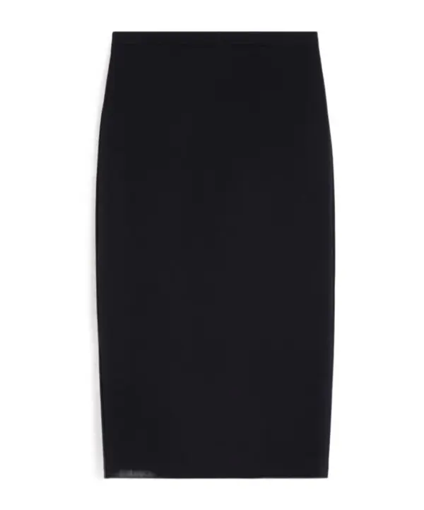Max Mara High-waisted Slit Skirt - Ultramarine Blue