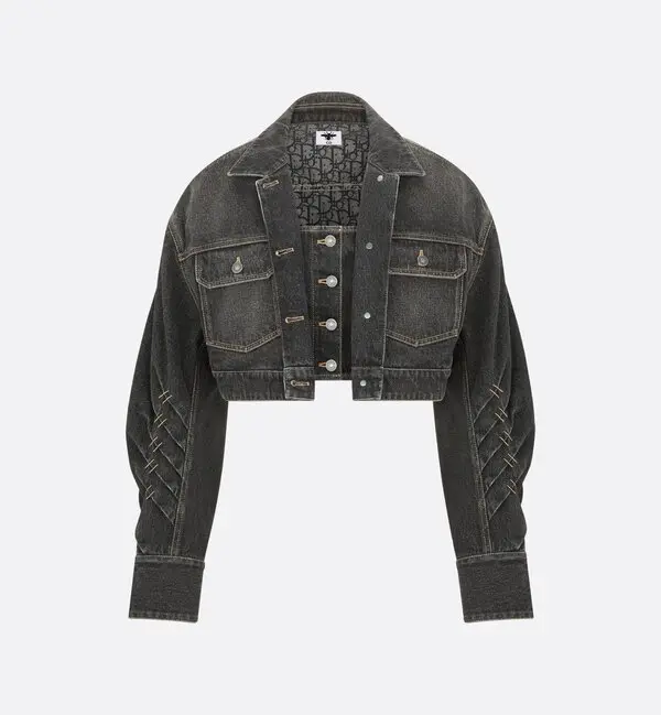 Dior Denim Jacket With Classic Bee And Cd Logo Embroidery