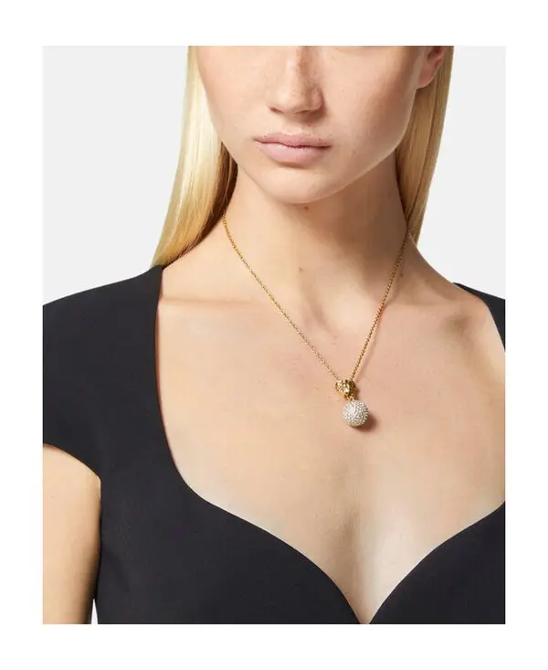 Versace Medusa Pendant Embellished Necklace