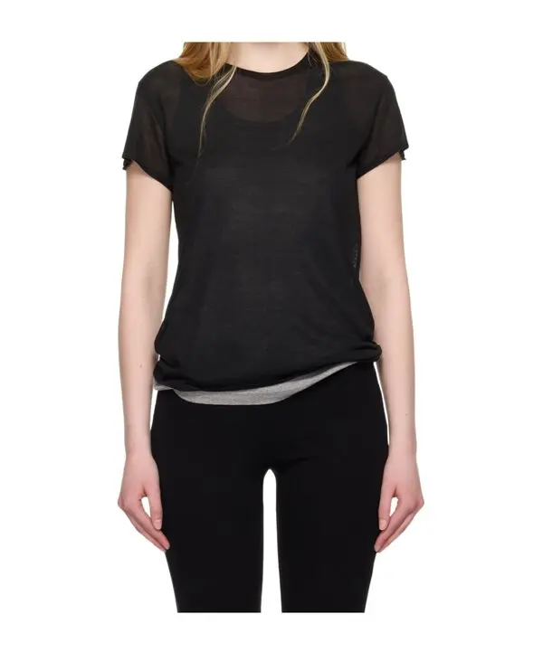 TOTEME Silk T-shirt - Black