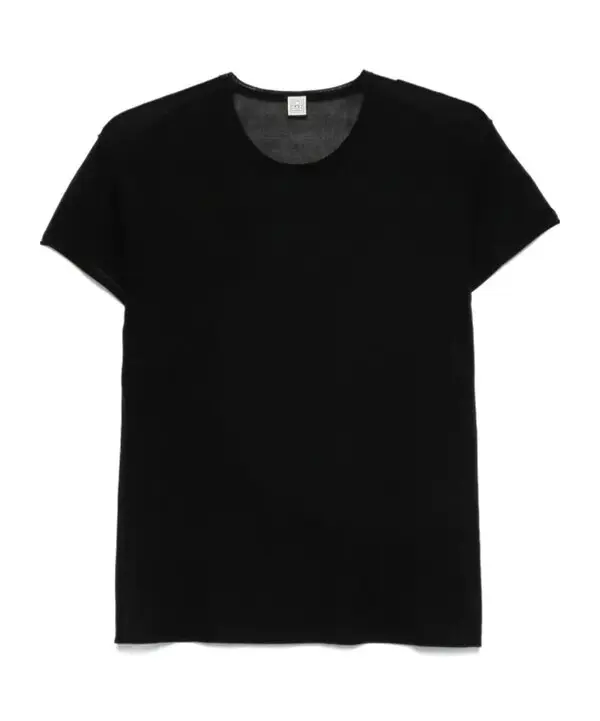 TOTEME Silk T-shirt - Black