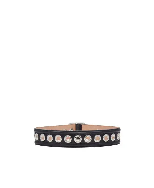 Alexander McQueen Eyelet Detailed Buckled Belt