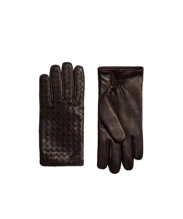 Bottega Veneta Intrecciato Leather Gloves - Fondant