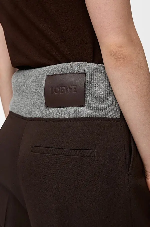 Loewe Straight Leg Pleated Trousers - Brown