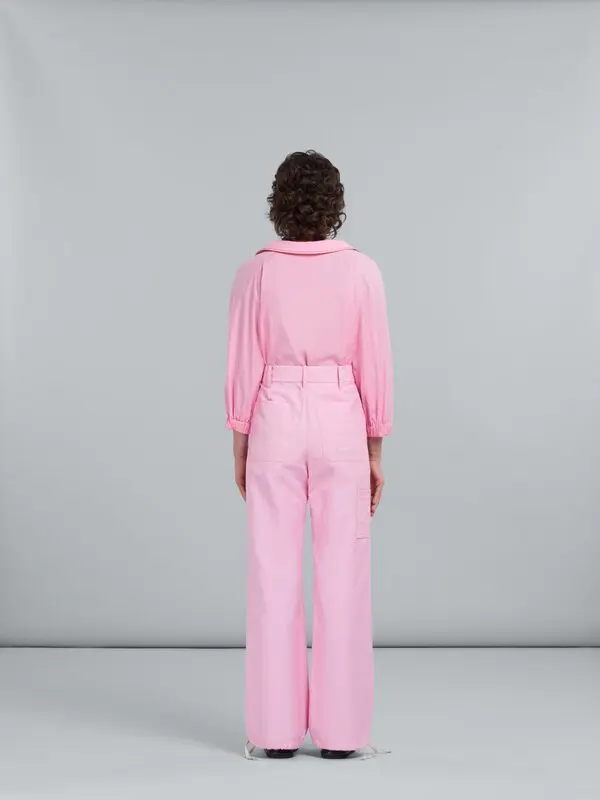 Marni High-waist Logo-embroidered Trousers - Pink