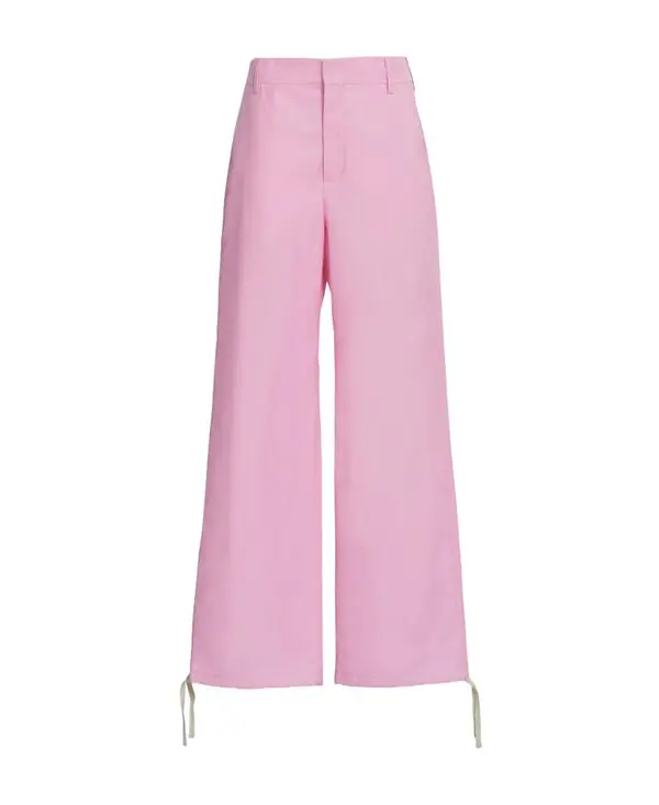 Marni High-waist Logo-embroidered Trousers - Pink