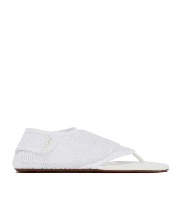 Alaïa Fishnet Thong Sandals