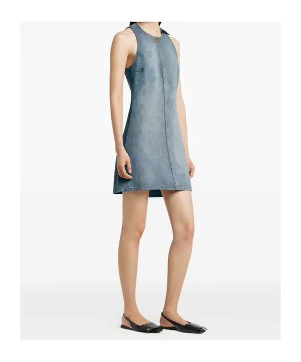 COURREGES Denim A-line Dress - Blue