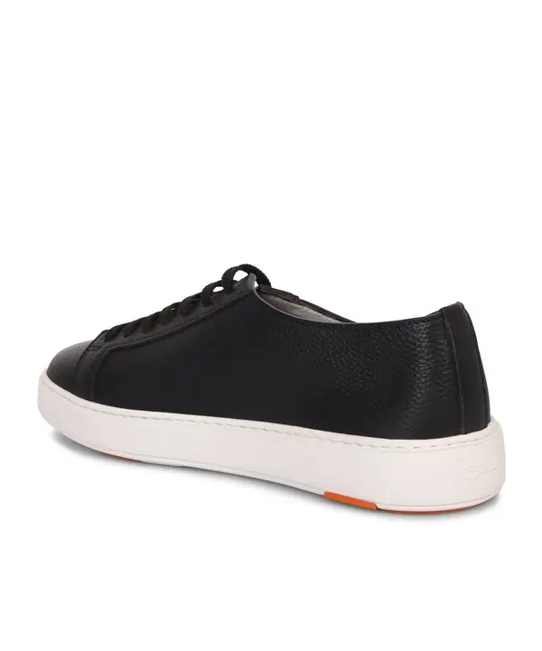 Santoni Round Toe Lace-up Sneakers - Black