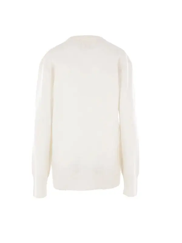 TOTEME V-neck Knitted Jumper - Beige