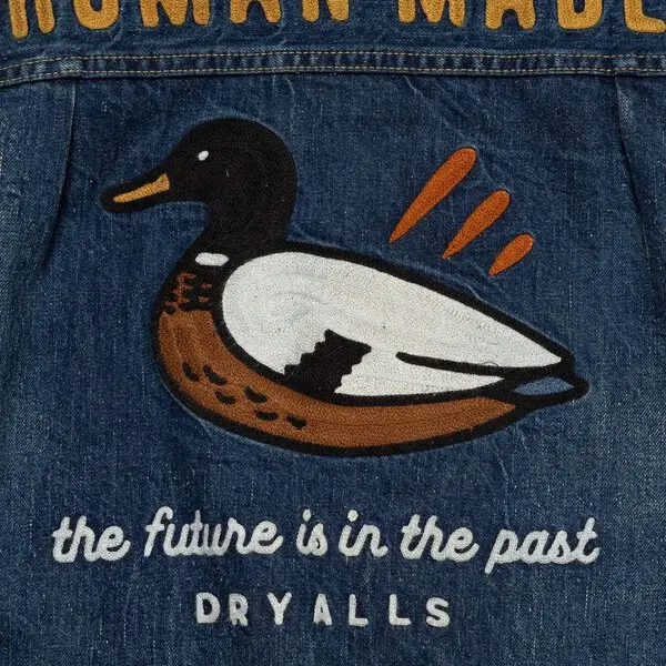 HUMAN MADE Denim Work Jacket With Embroidered Duck Motif - Indigo