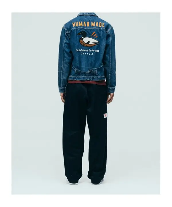 HUMAN MADE Denim Work Jacket With Embroidered Duck Motif - Indigo