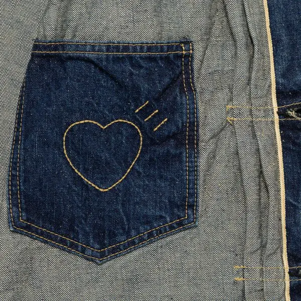 HUMAN MADE Denim Work Jacket With Embroidered Duck Motif - Indigo