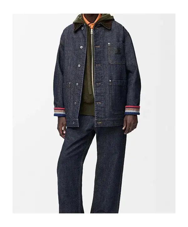 Loewe Denim Jacket With Corduroy Collar